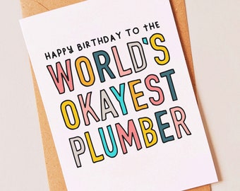 Plumber Birthday Card - Etsy