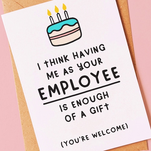 Paper For Staff Greeting Card Personalized Office Card Celebration Work ...