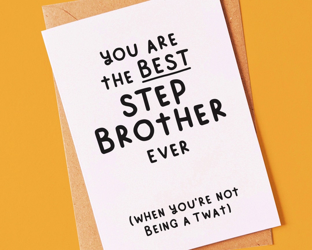 Best Ever Funny Rude Birthday Card for Your Step Brother - Etsy