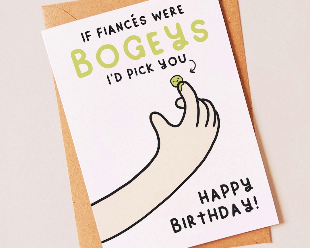 Cute and Funny Fiancé Birthday Card for Him, Cards From His or Her ...