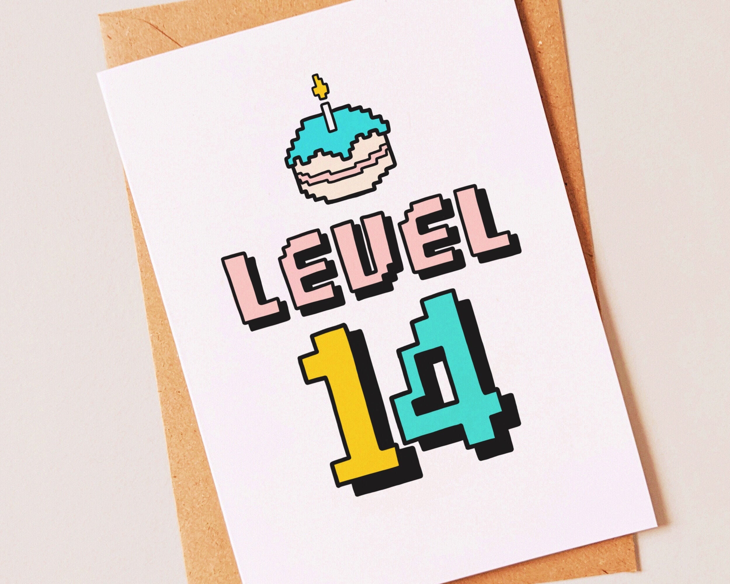 14 Years Old - Funny, Nerdy 14th Gamer Birthday Card for Your Best ...