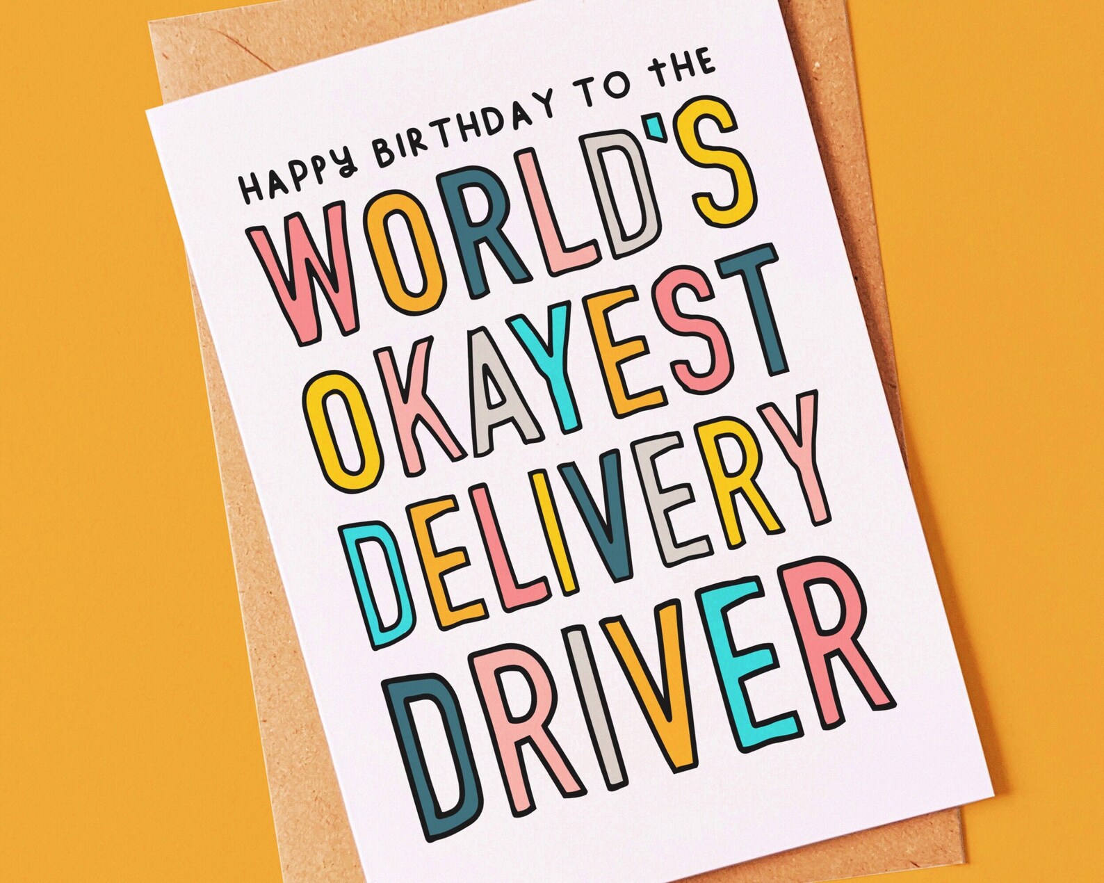 Okayest Delivery Driver Funny Birthday Card for Your Best - Etsy