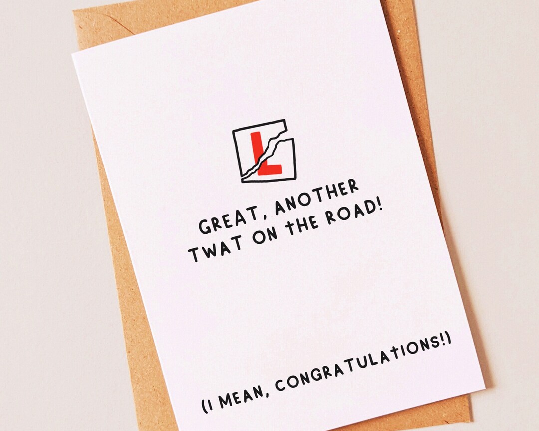 Funny New Driver Driving Test Pass Congratulations Card for - Etsy