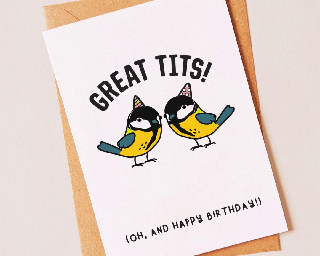 Rude Bird Birthday Card for Her Funny Birdwatcher Gift for Friend ...