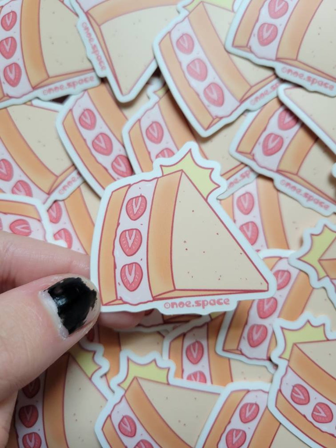 Pastel Strawberry Sando Vinyl Sticker - Etsy