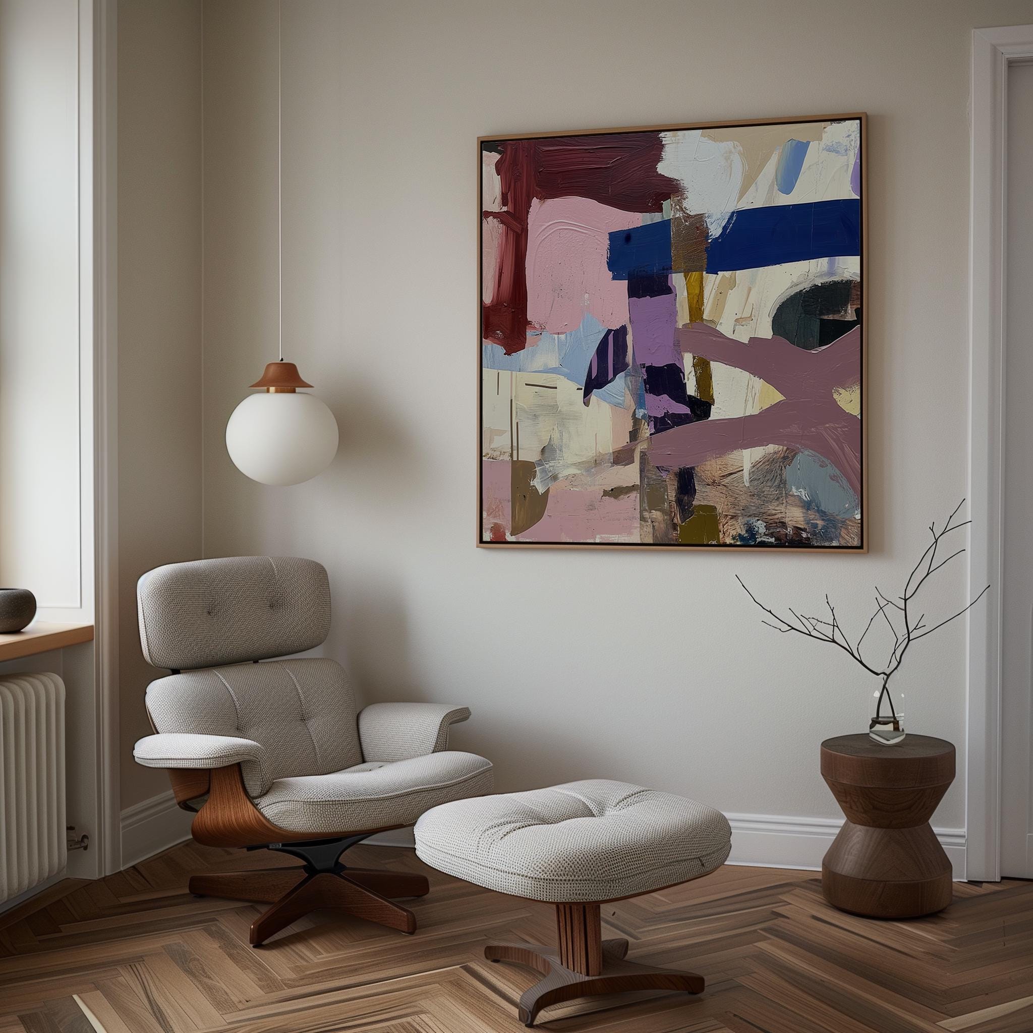 Modern Abstract Earth Tones Printable Wall Art - Minimalist Square Art ...