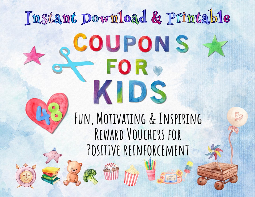 Kids Reward Coupons: Fun Printable Vouchers (digital Download) - Etsy