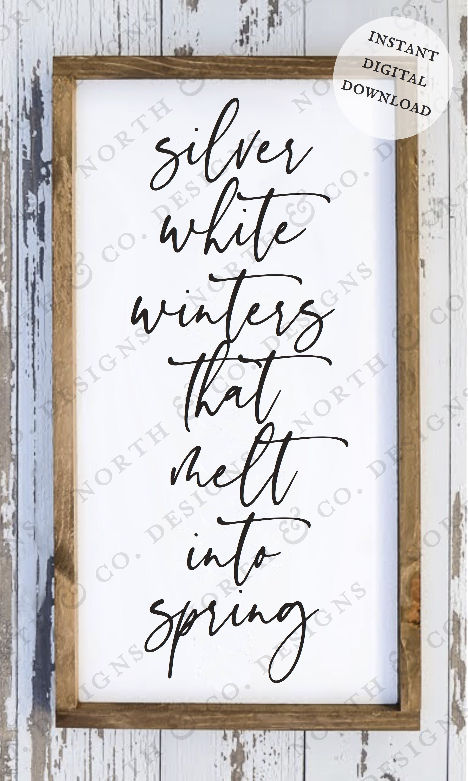 Silver White Winters SVG File | Winter DXF | SVG File | Silhouette Cut ...