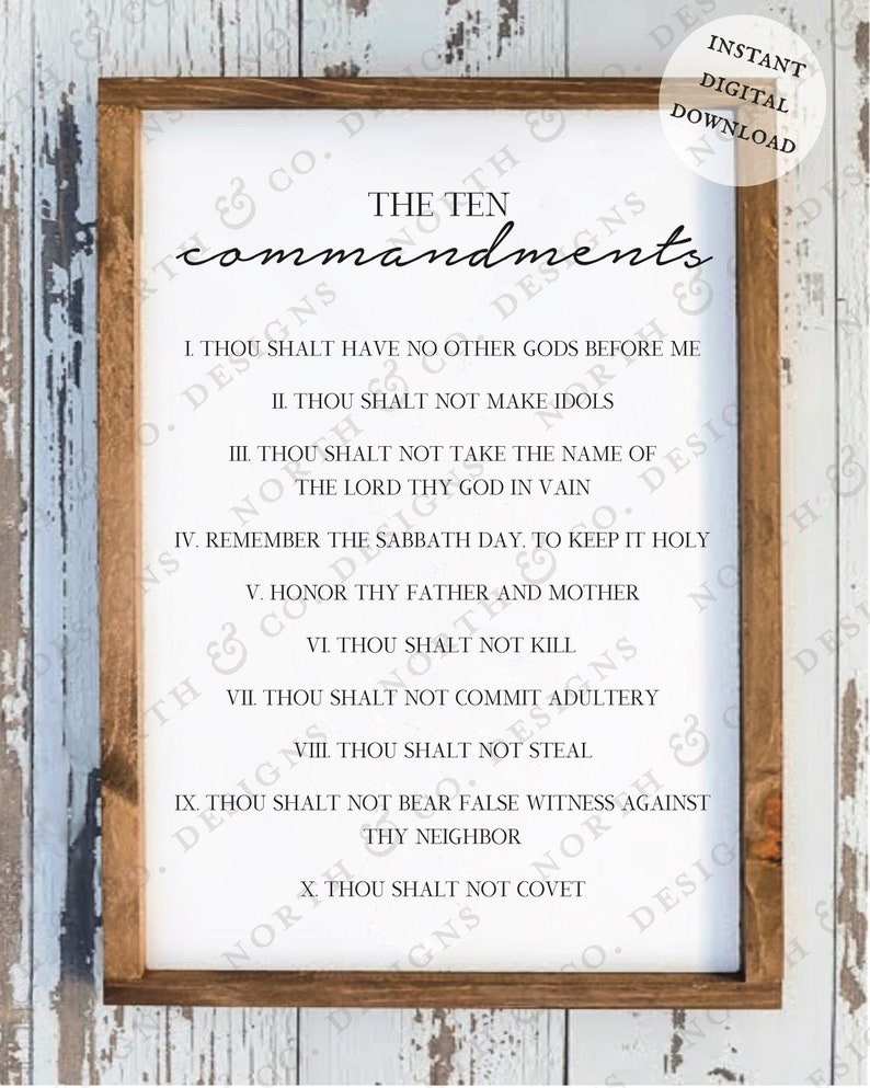 The 10 Commandments SVG File | Wood Sign DXF | SVG File | Silhouette ...