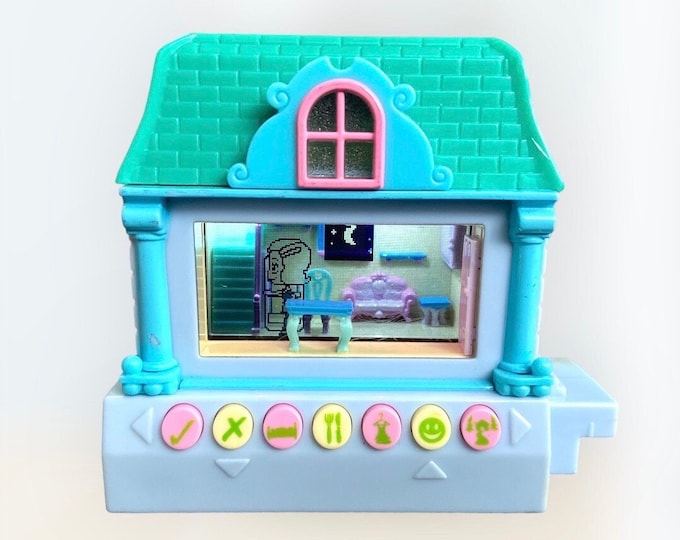 Pixel Chix House Blue House Cottage Electronic Virtual Interactive Toy ...