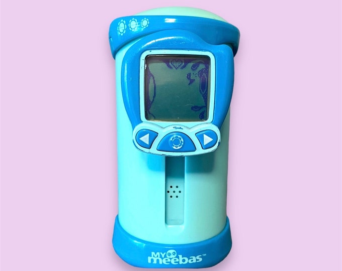 My Meebas Mattel Glitter Blue 2008 Game Handheld Toy Y2k Virtual Pet in ...