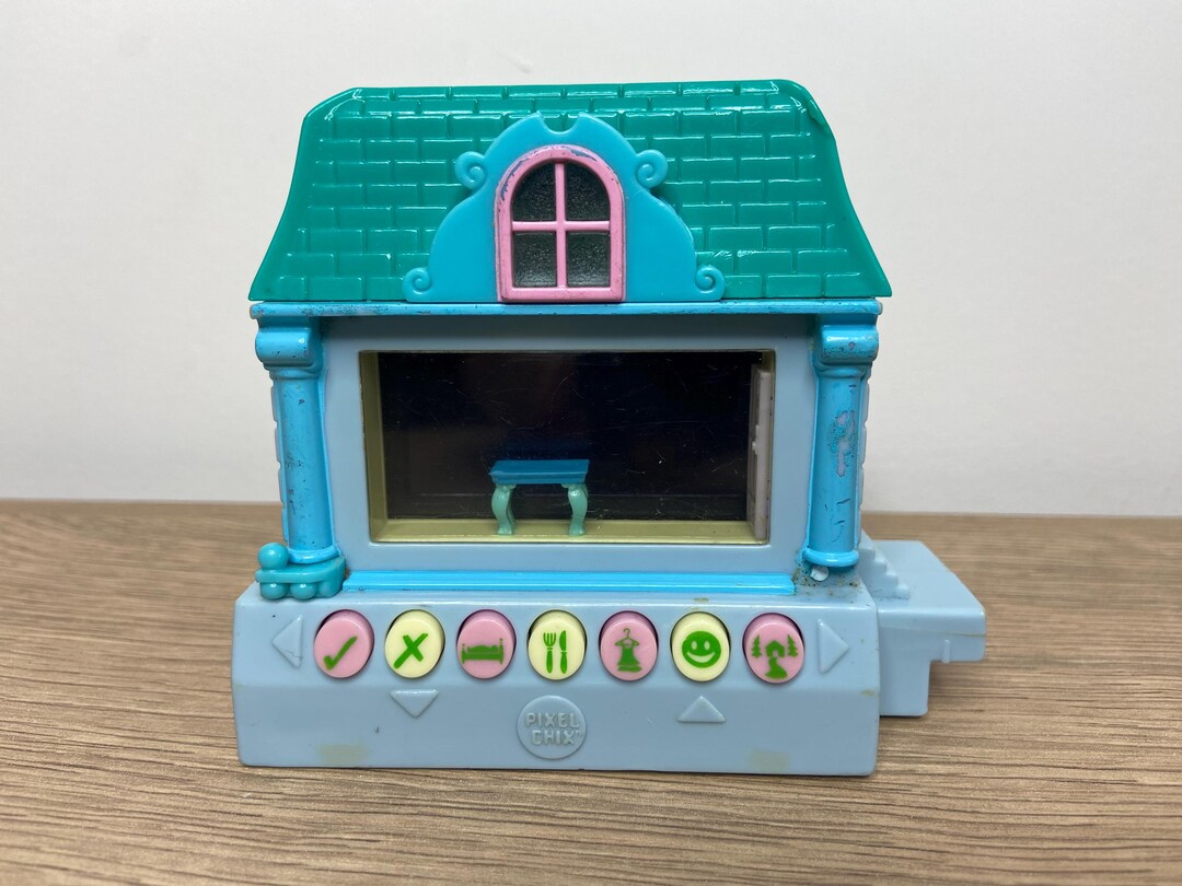 Pixel Chix House Blue Cottage NOT WORKING Mattel 2005 Y2K Virtual Toy ...