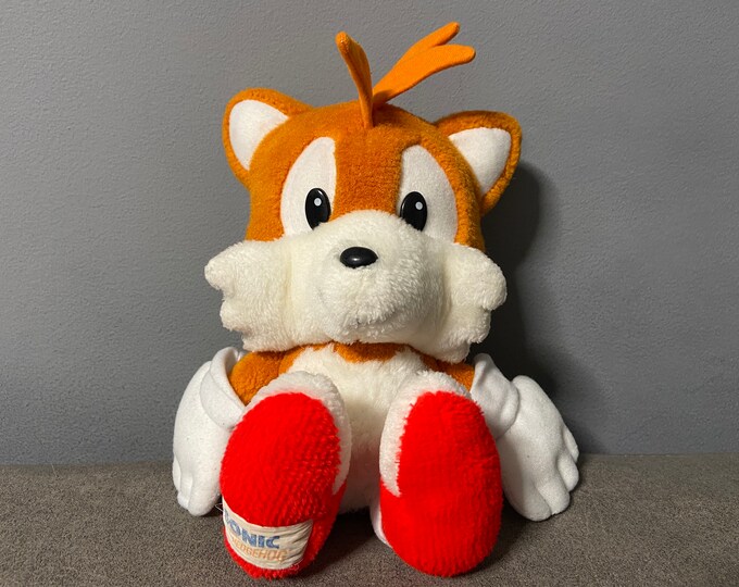 Vintage Sonic the Hedgehog Tails Plush 90s Soft Collectible Toy Sega ...