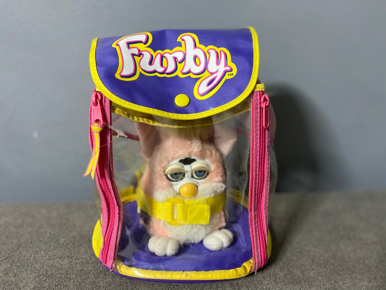 Furby backpack Original 1999 Clear Furby Carry Along Backpack | Etsy