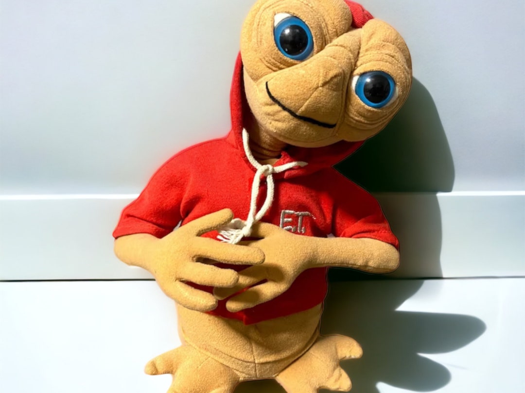 ET Extra Terrestrial Plush Toy Stuffed Alien Toy in Red Hoodie ...
