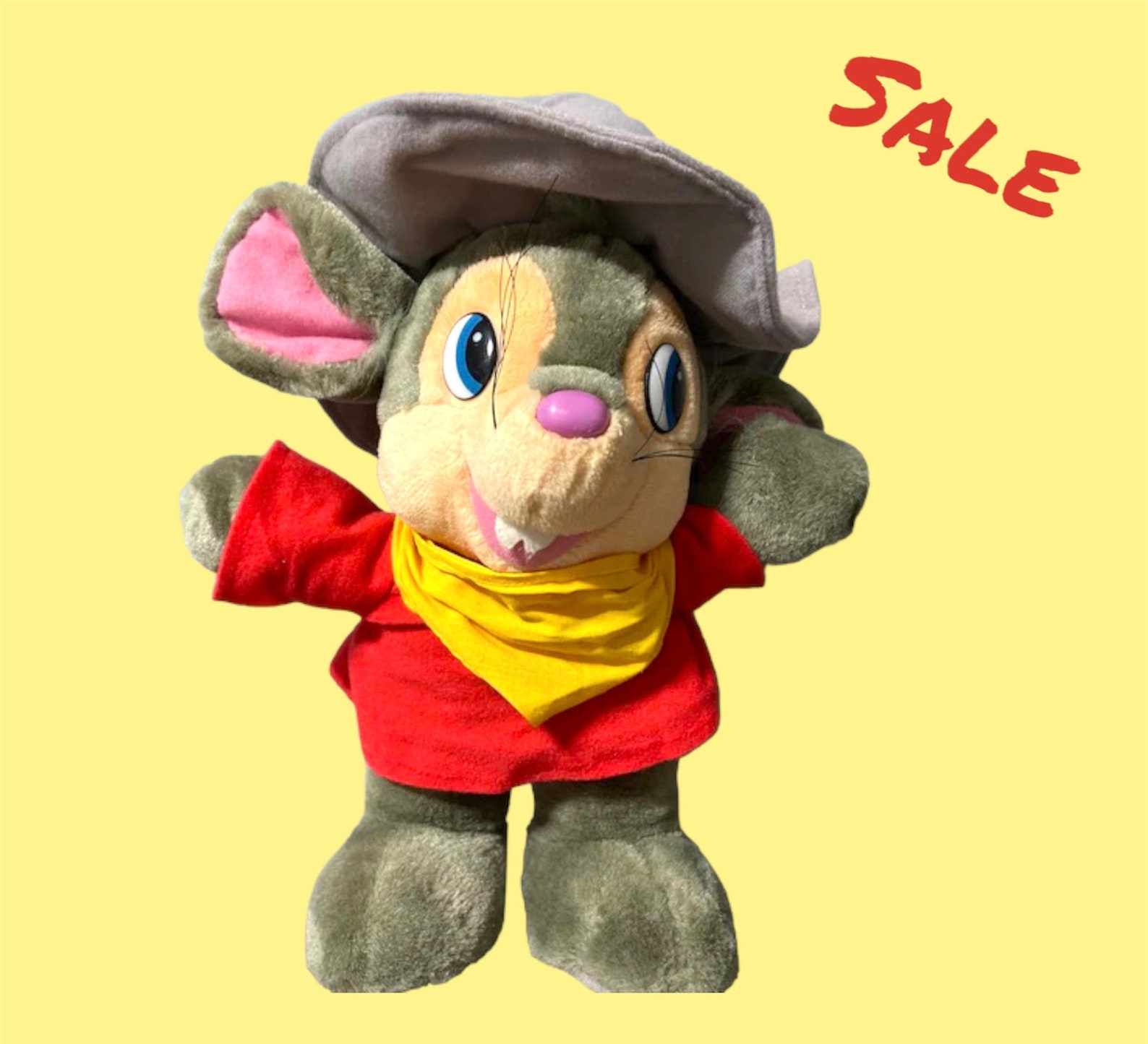 Large AN American Tail Fievel Mousekewitz Plush 15 - Etsy
