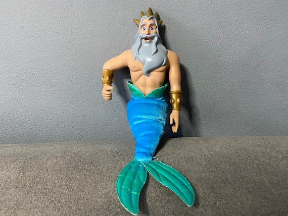 Disney Store the Little Mermaid King Triton Doll 13 - Etsy