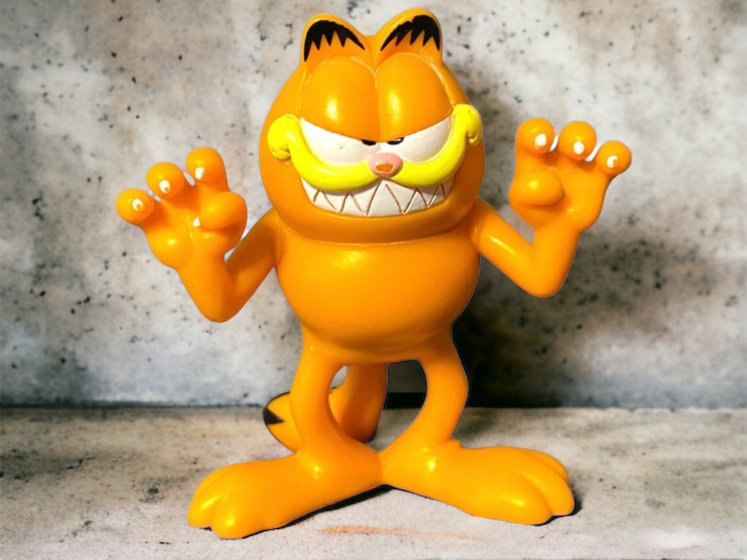 Garfield Figurine PVC Action Figure Orange Cat Vintage Garfield - Etsy