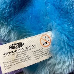 Vintage 1999 Trendmasters Blue and Purple Talking Wuvluv Toy Wuvluvs ...