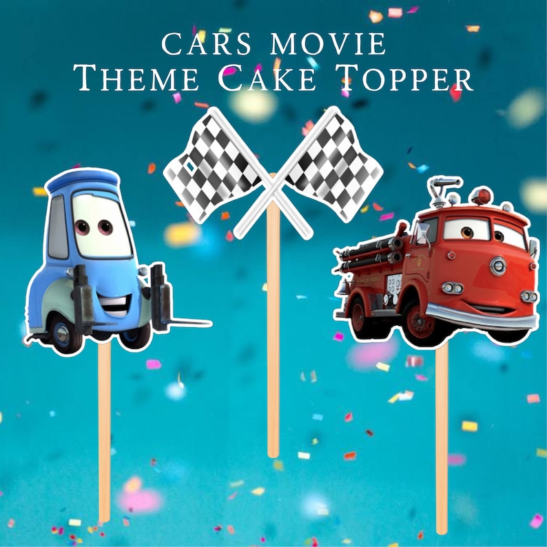 CUSTOM Cars Movie Cake Topper, Digital Download, Cars Movie Cake Topper ...