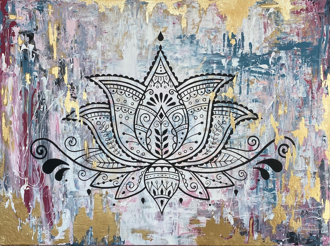 Lotus. Mandala Painting. - Etsy
