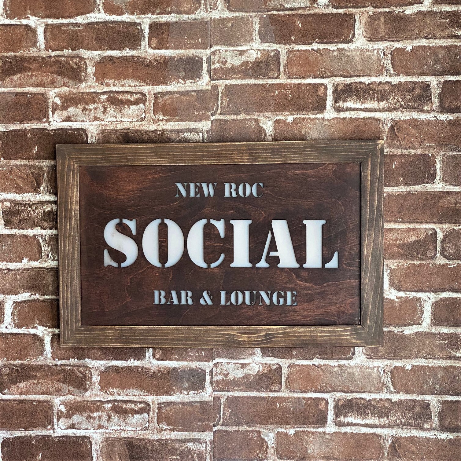 Letrero de bar de madera con luz cerveza de signo tallado | Etsy