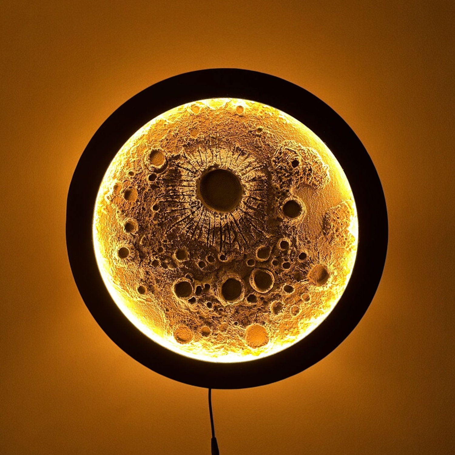Moon Wall Decor-moon Wall Art-moon Light-lunaar Moon Lamp Texture-wall ...