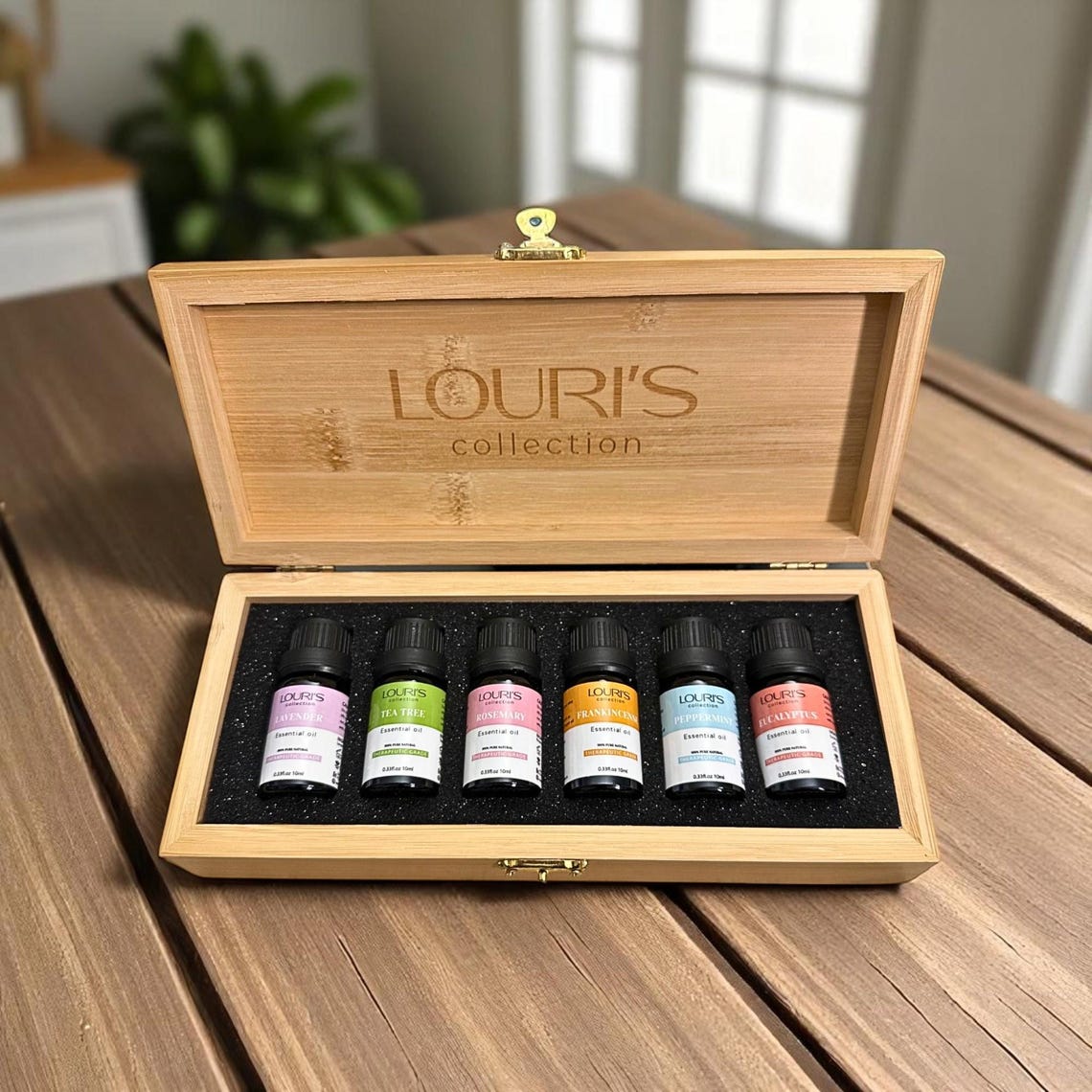 Engraved Wooden Box Essential Oil Set: Aromatherapy Gift - Etsy