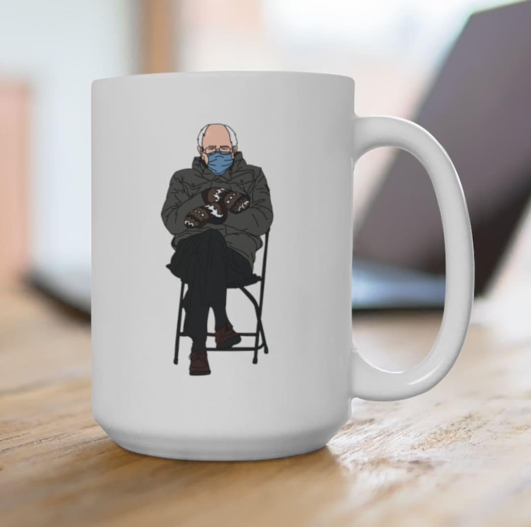 Bernie Sanders Mittens Mug | Inauguration Meme, Political Gift - Etsy