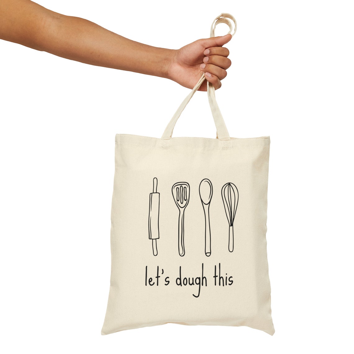 Let's Dough This Tote Bag | Cooking Utensils Tote | Baking Utensils ...