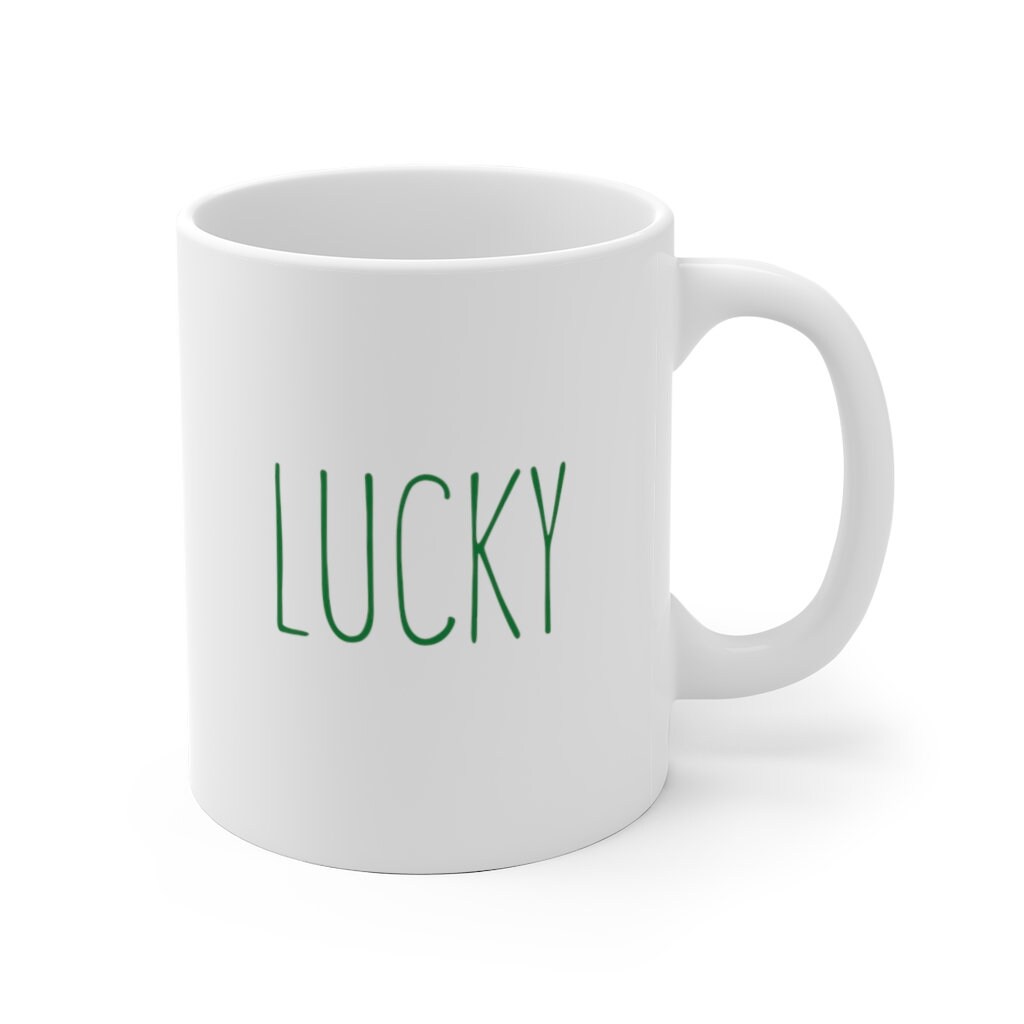 LUCKY Mug St. Patrick's Day Mug Irish Mug Lucky Mug Luck of the Irish Mug Green Lucky Mug Lucky ...