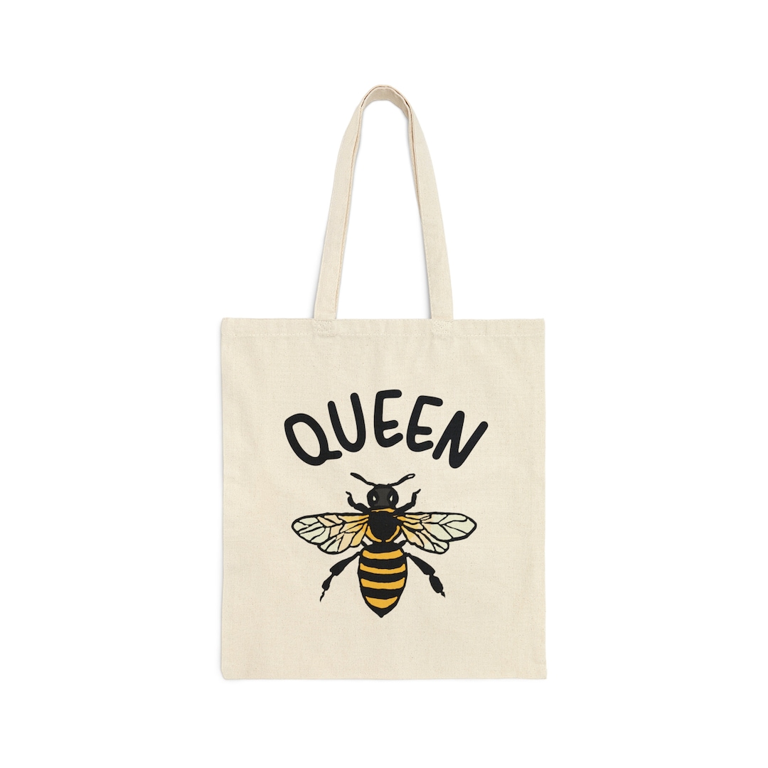Queen Bee Tote Bag | Queen Bee | Gift for Her | Cotton Tote Bag ...
