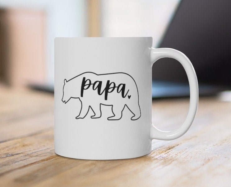 Papa Bear Mug Papa Bear Father's Day Gift Papa Mug Daddy Bear Mug ...