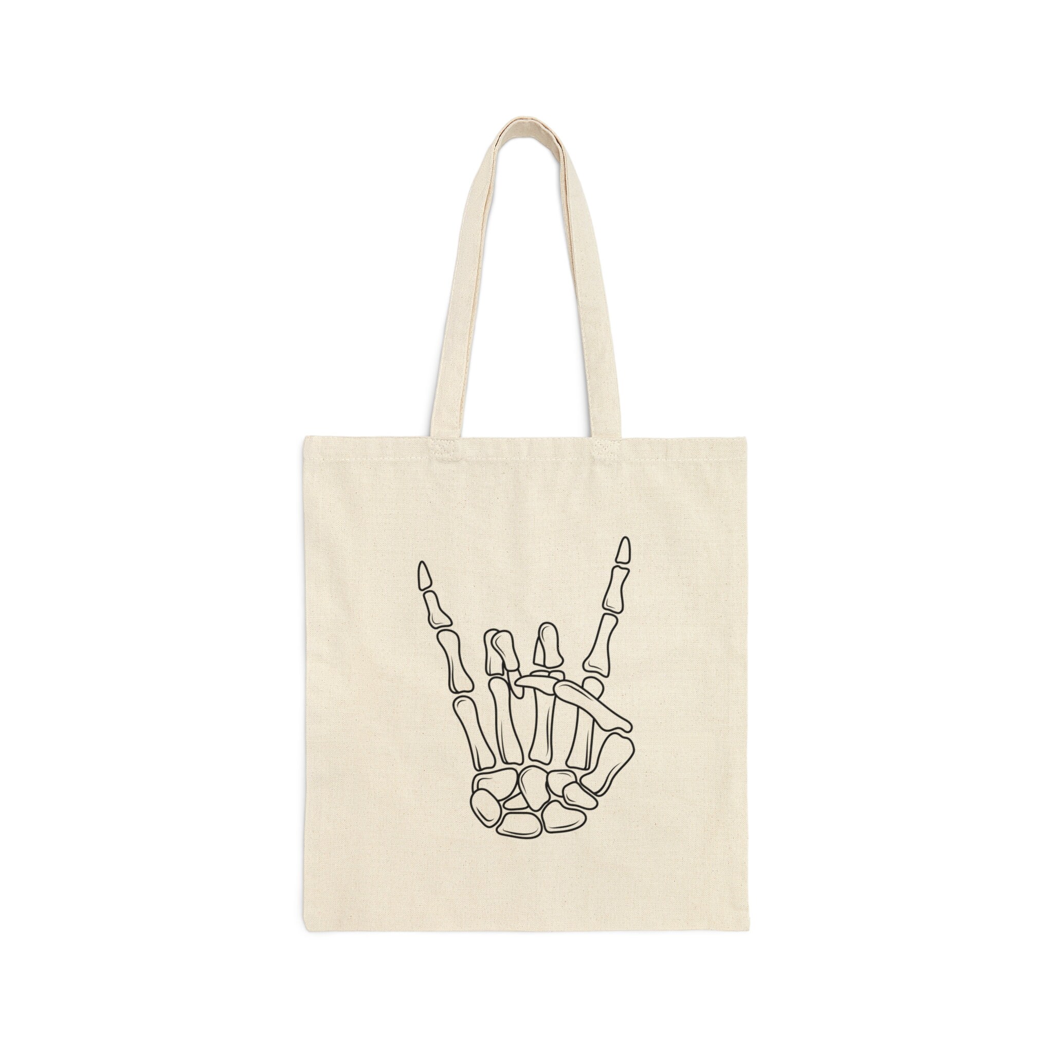 Skeleton Rock on Tote Bag | Skeleton Candy Bag | Skeleton Trick or ...
