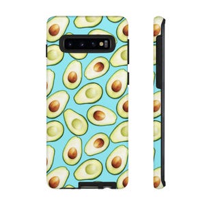Avocado Pattern Phone Case | Teal, Durable Dual-layer - Etsy
