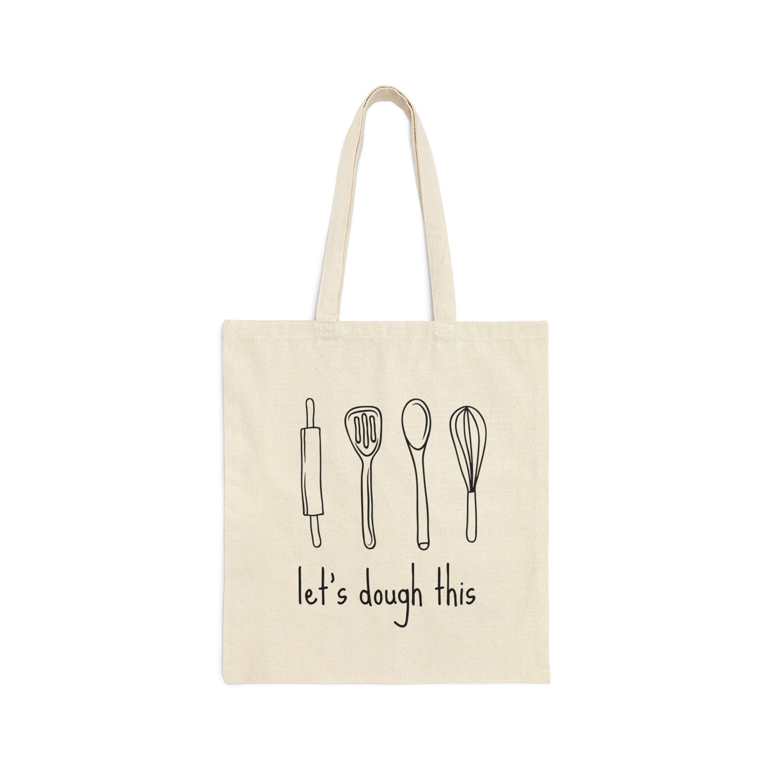 Let's Dough This Tote Bag | Cooking Utensils Tote | Baking Utensils ...