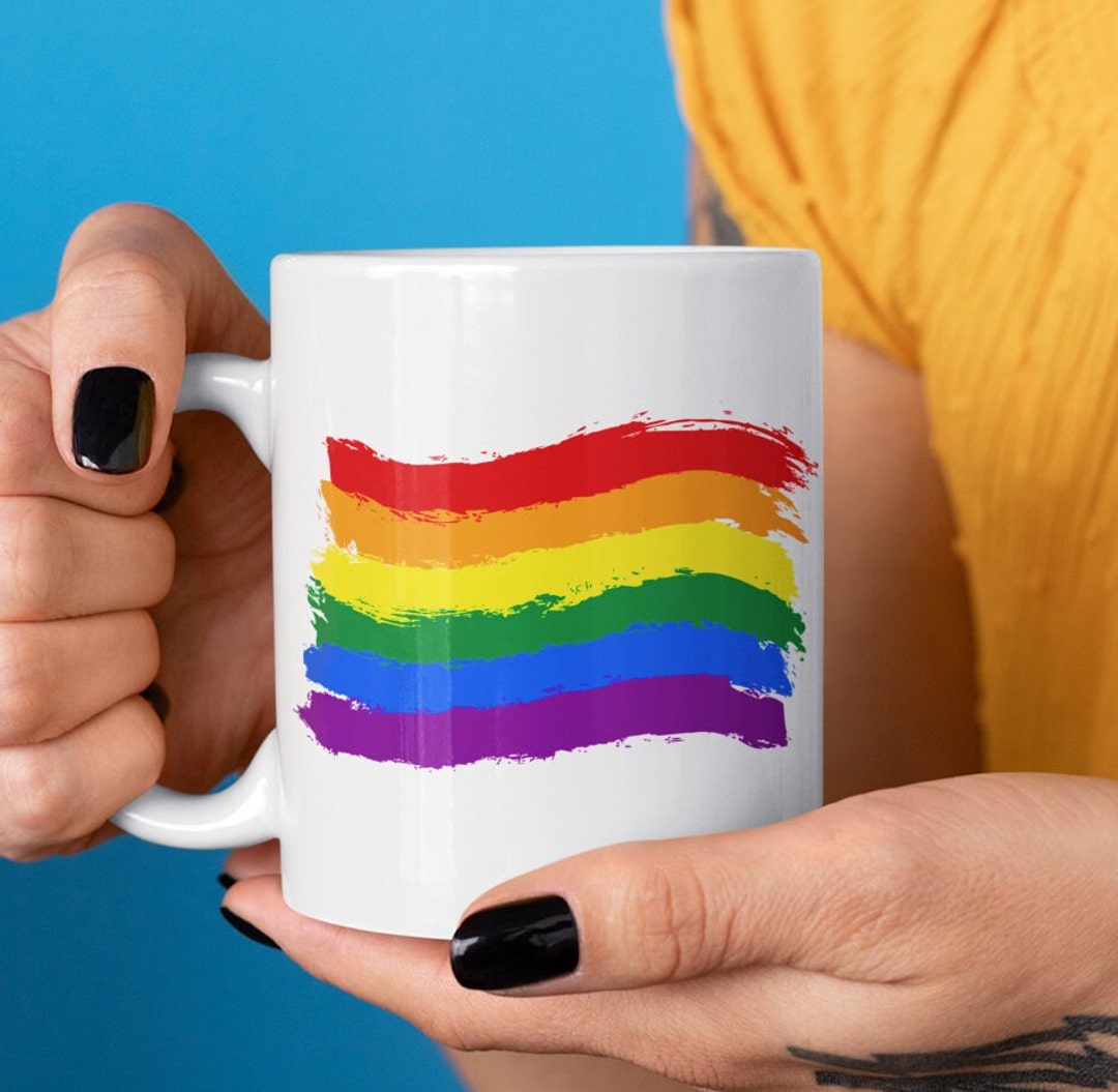 Rainbow Flag Mug | Pride Flag Mug | Gay Pride Mug | Love is Love Mug ...