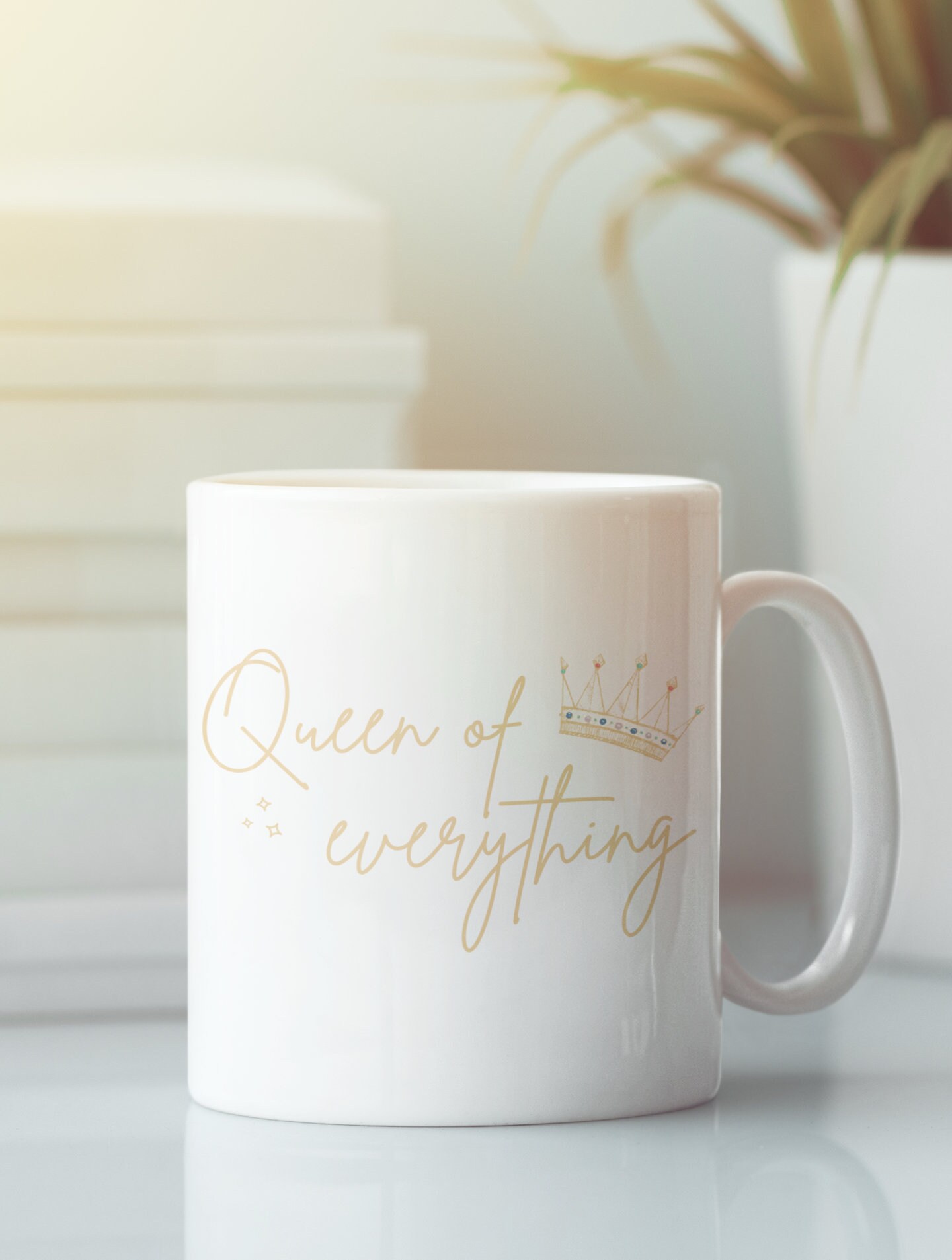 Queen of Everything Coffee Mug | Crown Design - Etsy