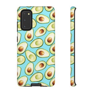 Avocado Pattern Phone Case | Teal, Durable Dual-layer - Etsy
