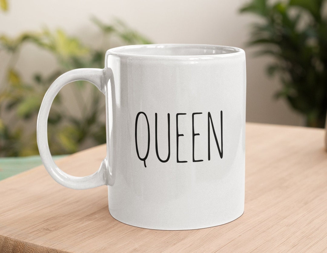 QUEEN | Queen Mug | King and Queen Mugs | Mug for Wife | Mug for ...