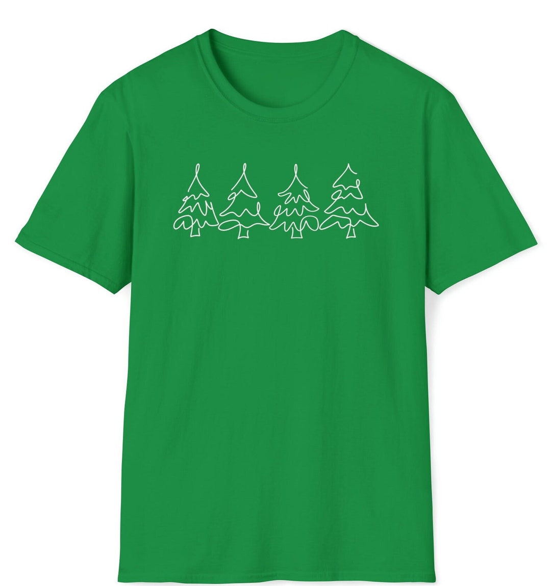 Christmas Tree Outline Shirt | Nature Lover Tee - Etsy