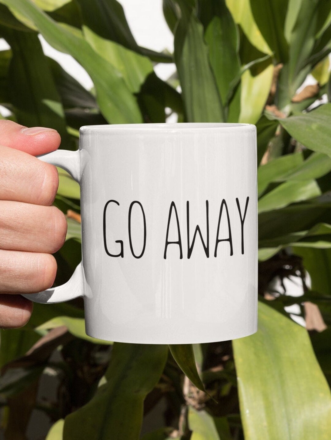 Go Away Mug | Funny Sarcastic Coffee Mug, Introvert Gift - Etsy