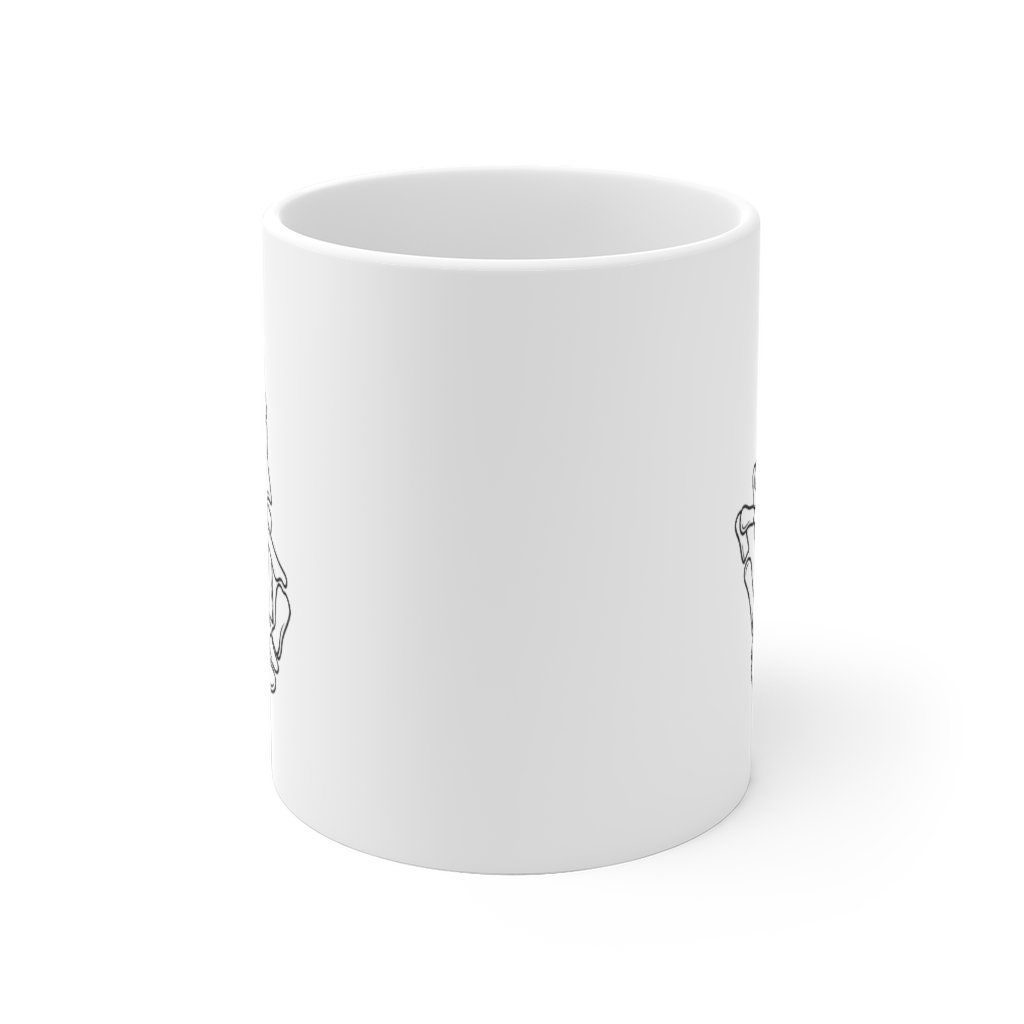 Skeleton Hand Mug Skeleton Peace Sign Mug Peace Mug - Etsy