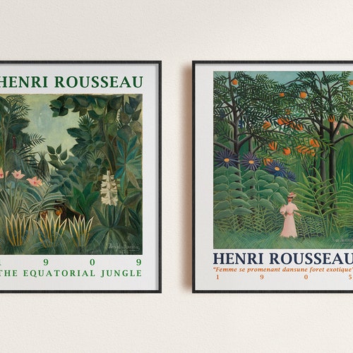 Henri Rousseau Set of 2 Print Henri Rousseau Poster - Etsy