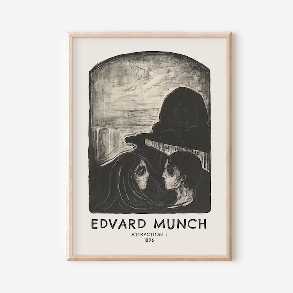 Edvard Munch Kiss Poster - Etsy