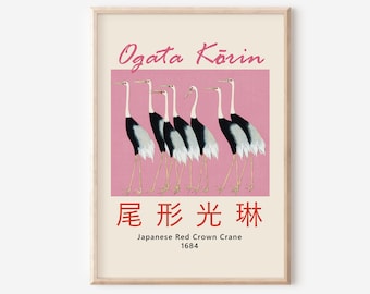 Pink Crane Poster - Etsy