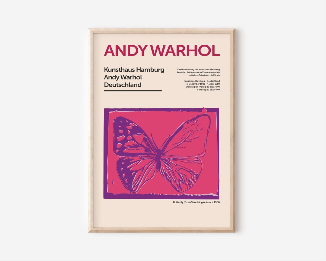 Andy Warhol Butterfly, Andy Warhol Poster, Andy Warhol Art Print ...