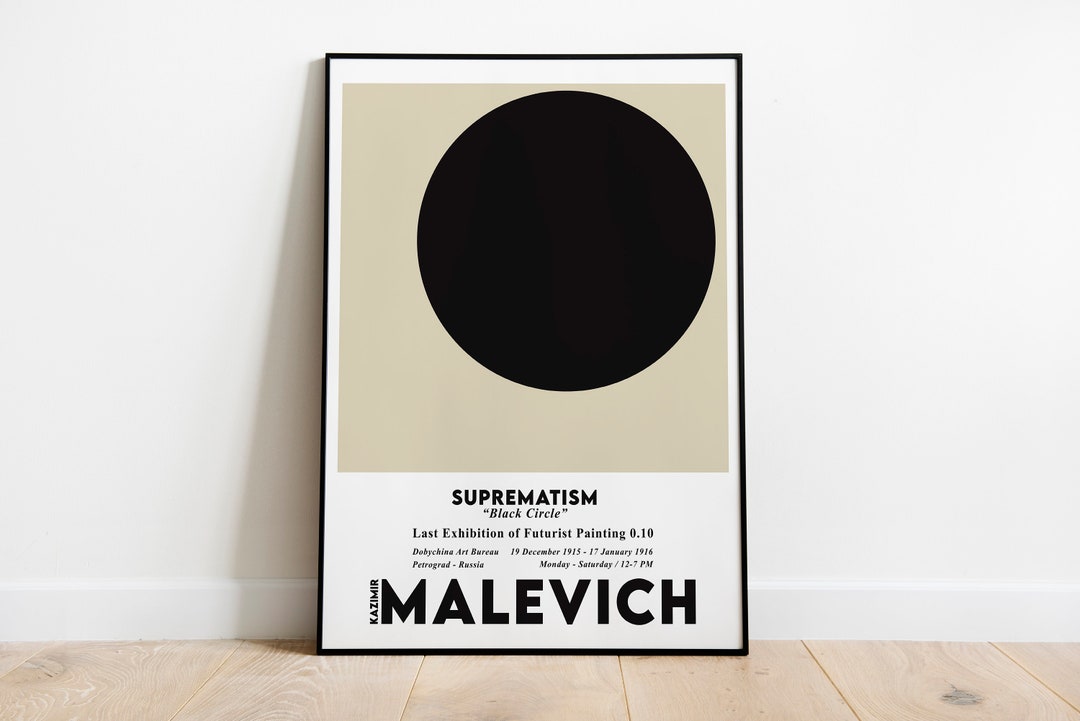 Kazimir Malevich Exhibition Poster, Malevich Suprematism , Black Circle ...