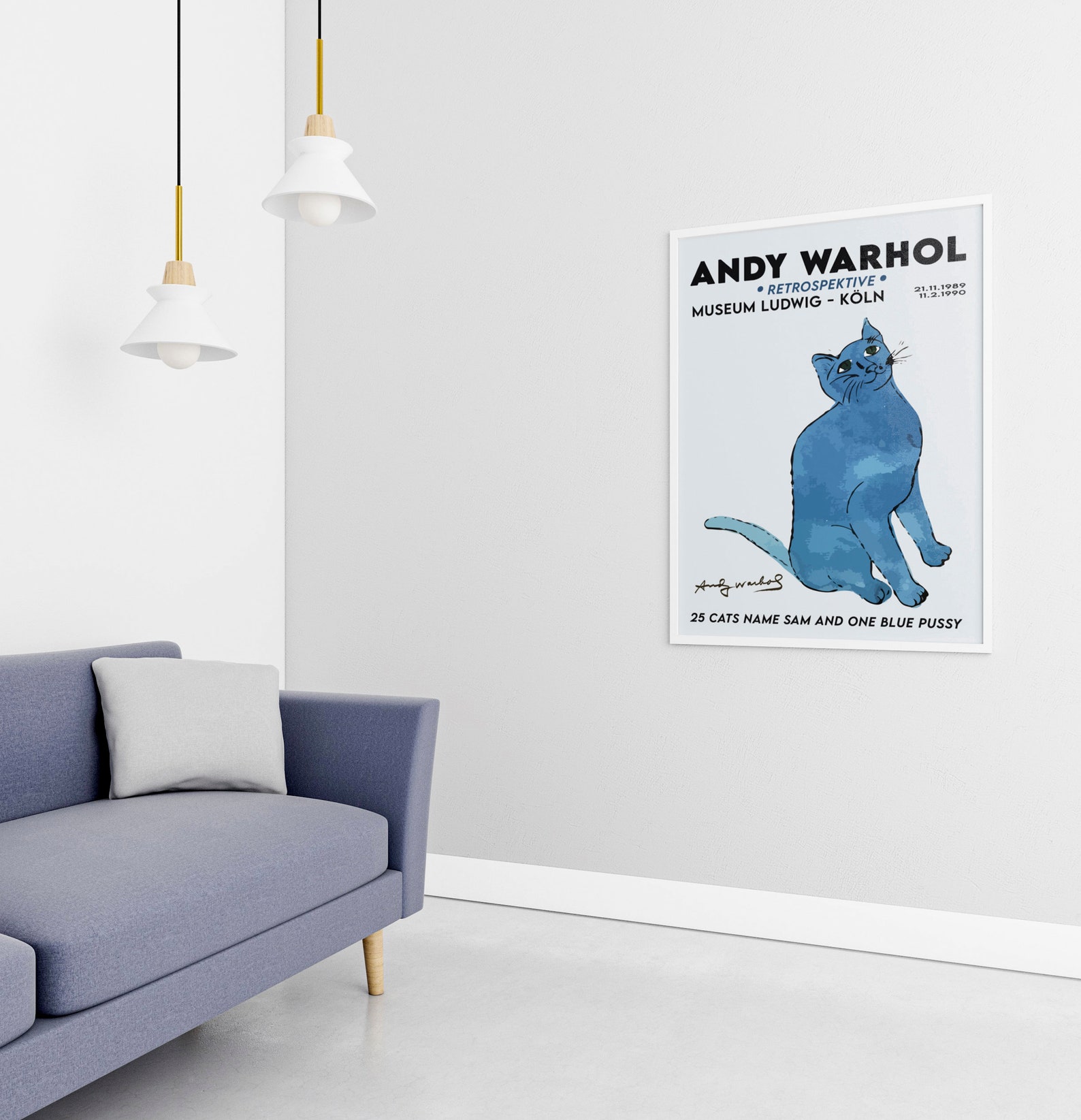 Andy Warhol Art Exhibition Poster 25 Cats Name Sam and One - Etsy