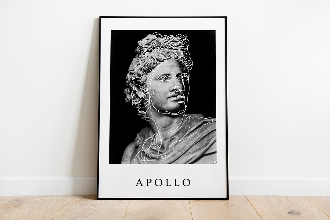 Phoebus Apollo Poster, Greek God Poster, Greek Mythology Art, Modern ...